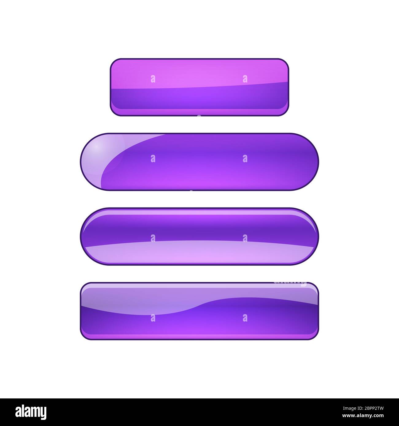 bright glossy web buttons set - purple and violet Stock Photo - Alamy