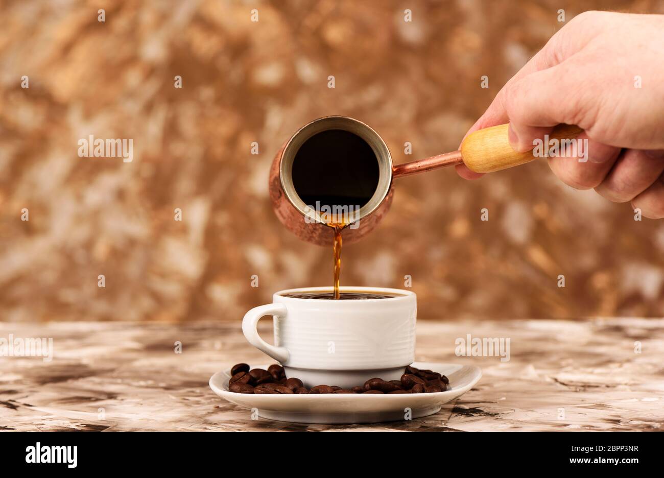 Coffee cup overflowing coffee beans hi-res stock photography and images ...