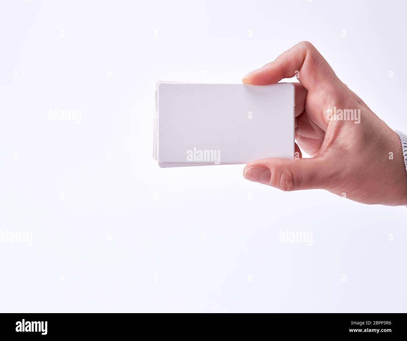 Empty white business cards hi-res stock photography and images - Alamy
