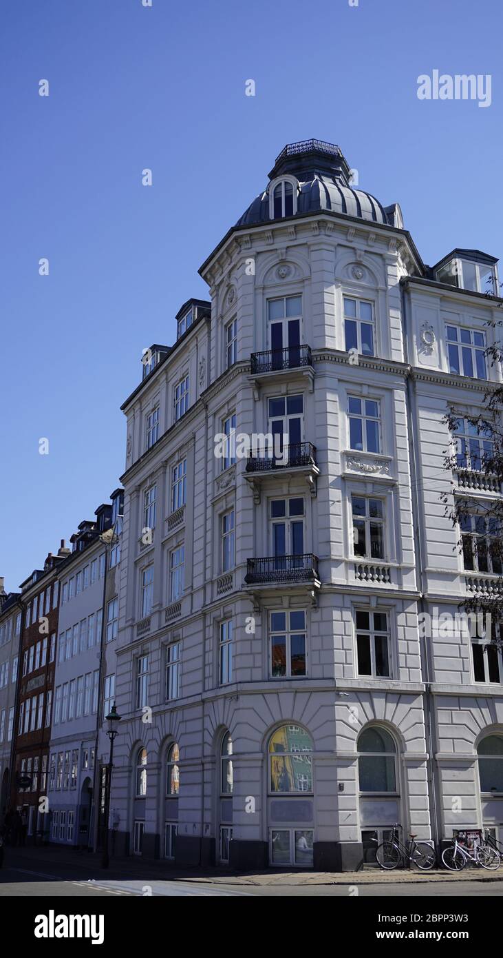 A beautiful white building in Copenhagen Stock Photo - Alamy
