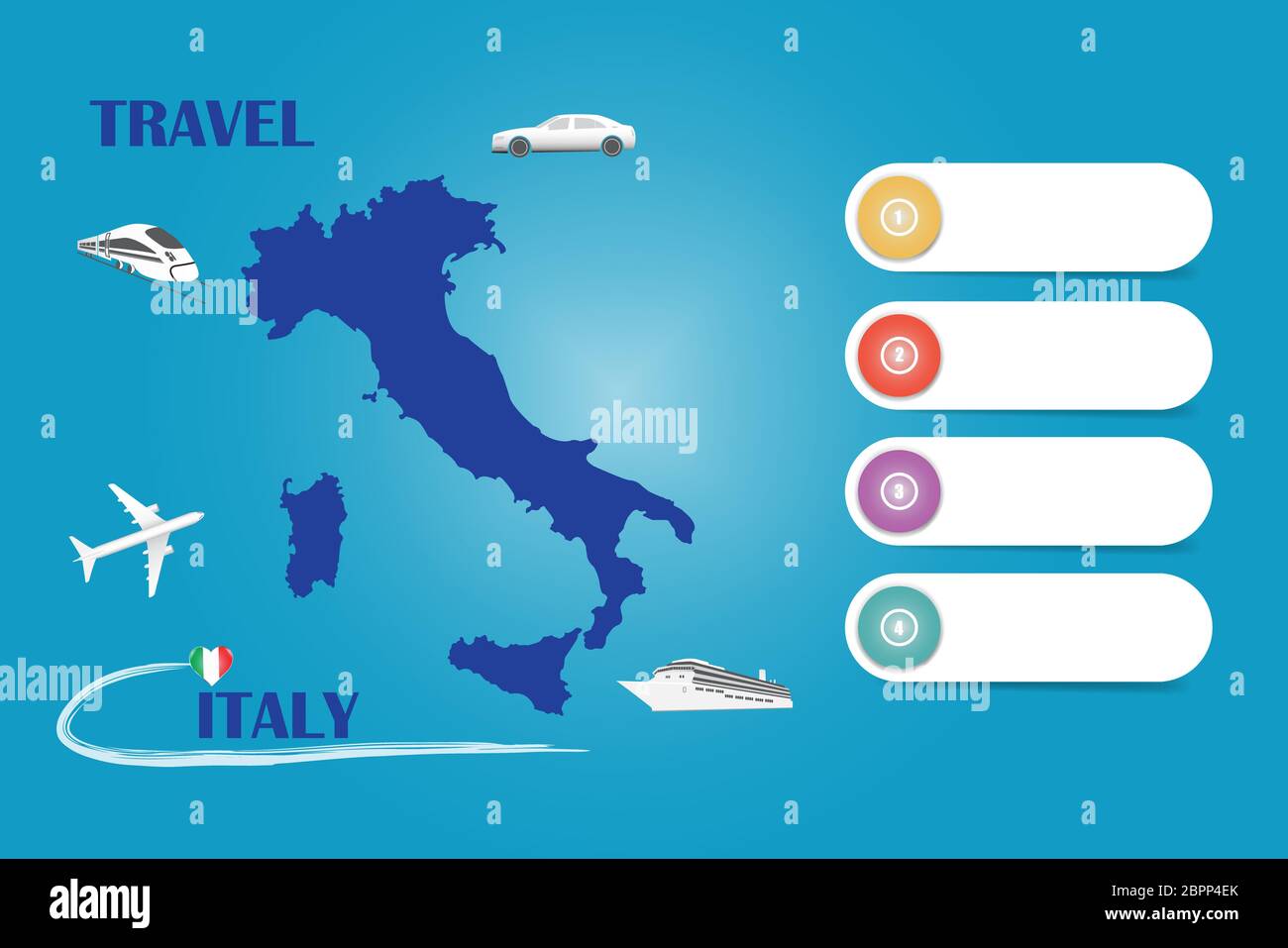Travel Italy template vector for travel agencies etc. Vector showing ...