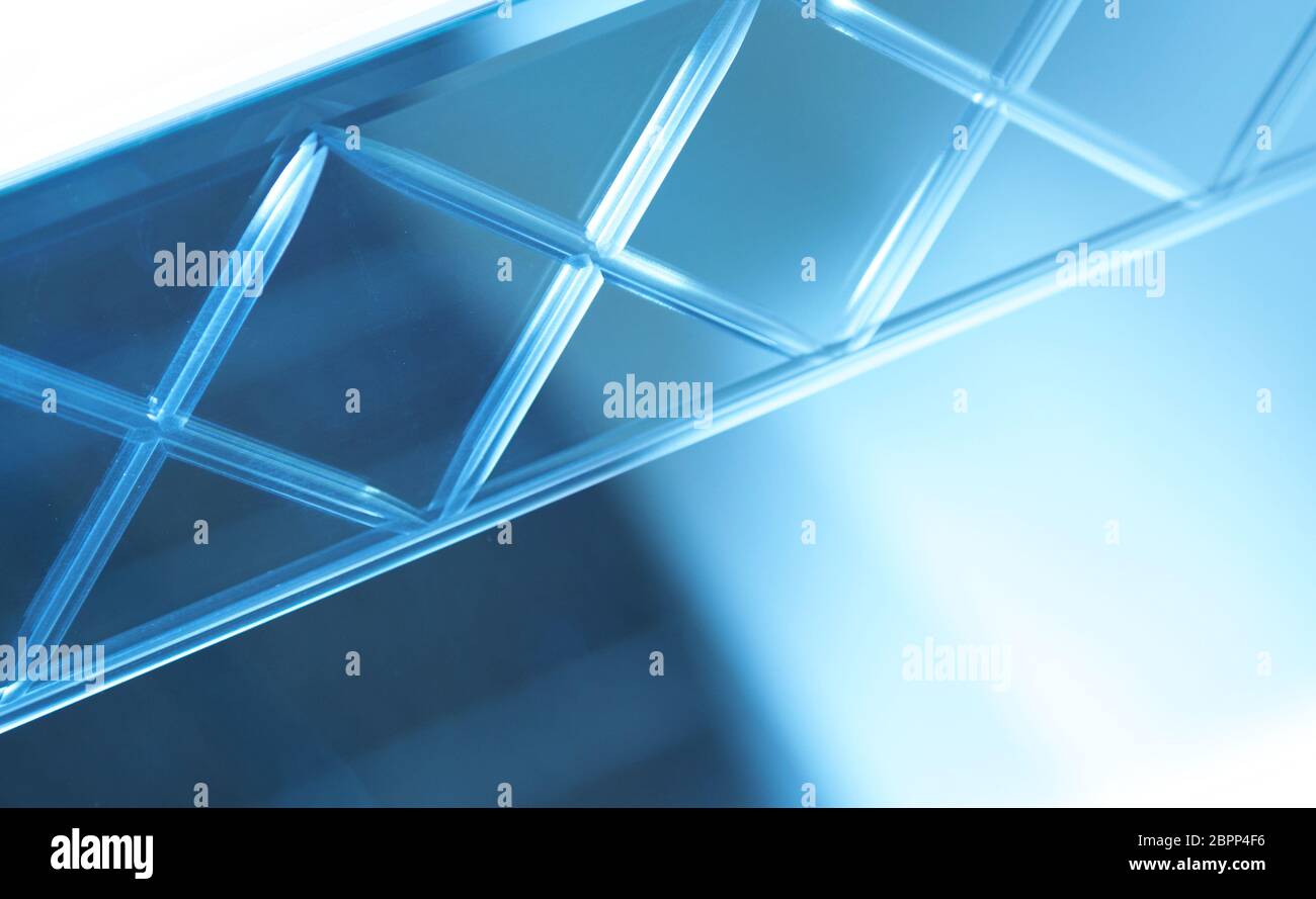 Glass, mirror reflection shapes and shadows. Close-up details. Abstract ...