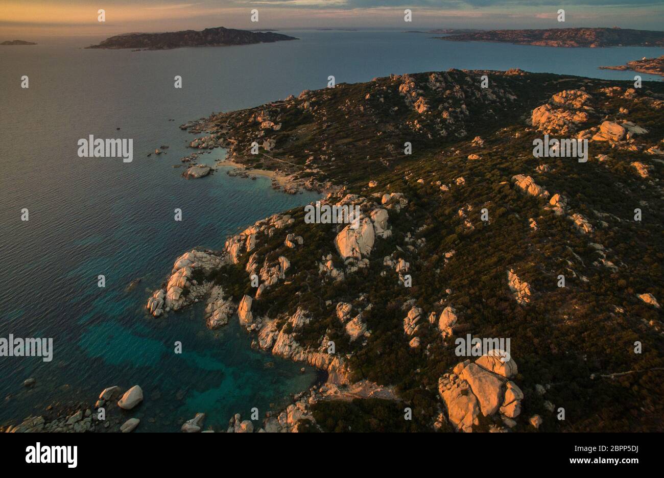 Scenic Sardinia island landscape. Italy sea coast with azure clear ...