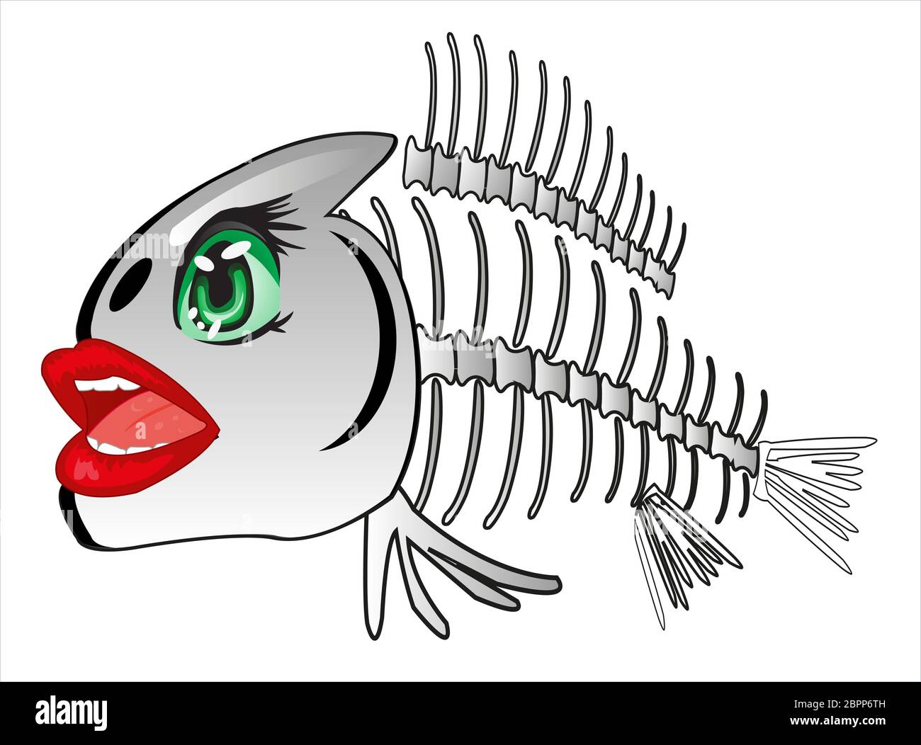 Fish Skeleton Illustration High Resolution Stock Photography and Images ...