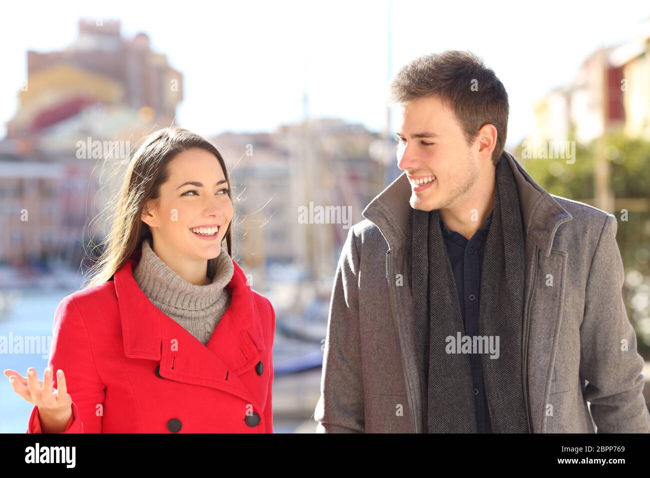 Two people walking towards each other hi-res stock photography and ...