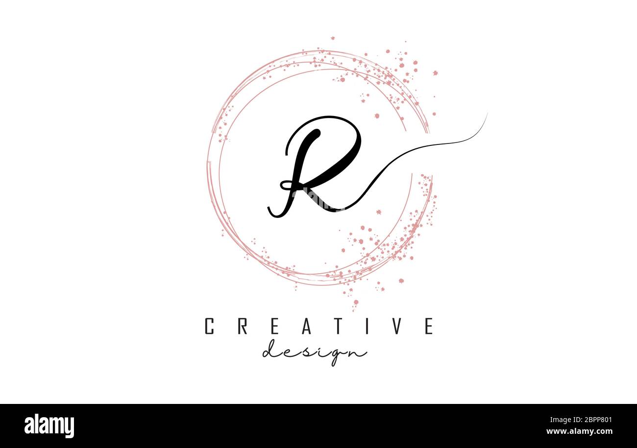 The Letter R In Pink Glitter