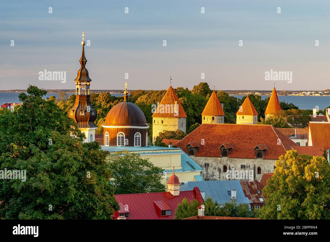 The Attractions of the Beautiful Medieval Town of Tallinn Stock Photo ...