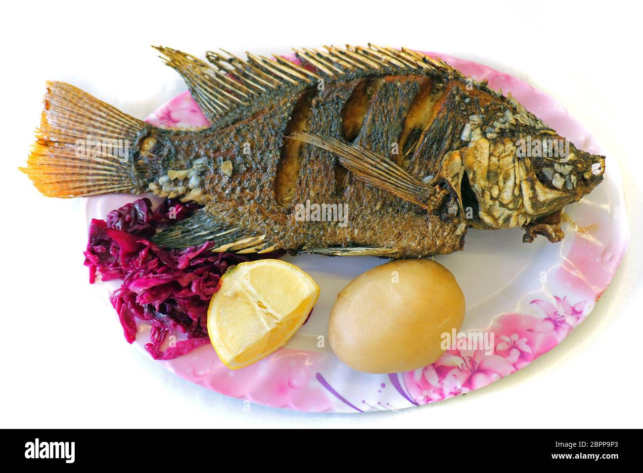 Fish dish served in Cut Out Stock Images & Pictures - Alamy
