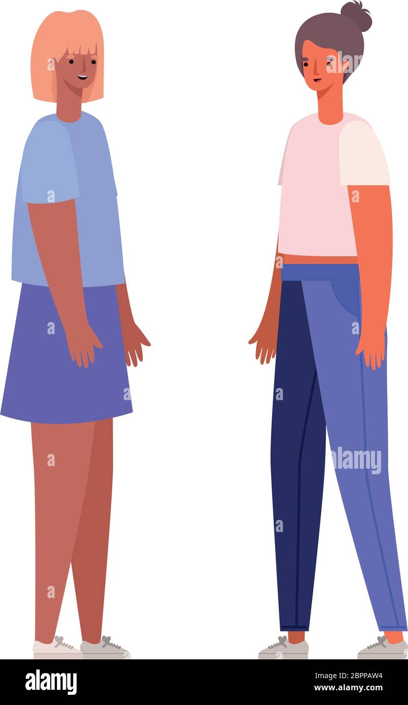 women avatars cartoons vector design Stock Vector Image & Art - Alamy