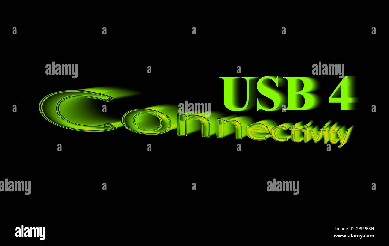 The USB 4 icon isolated isolated on white background Stock Photo - Alamy