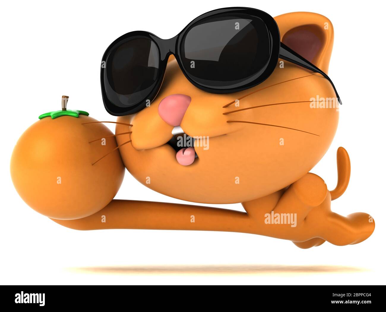 Fun cat - 3D Illustration Stock Photo - Alamy