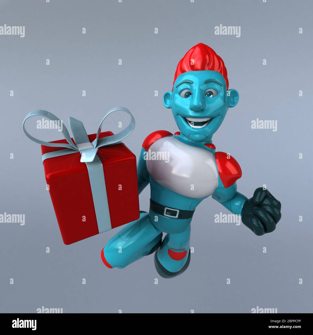 Red Robot - 3D Illustration Stock Photo - Alamy