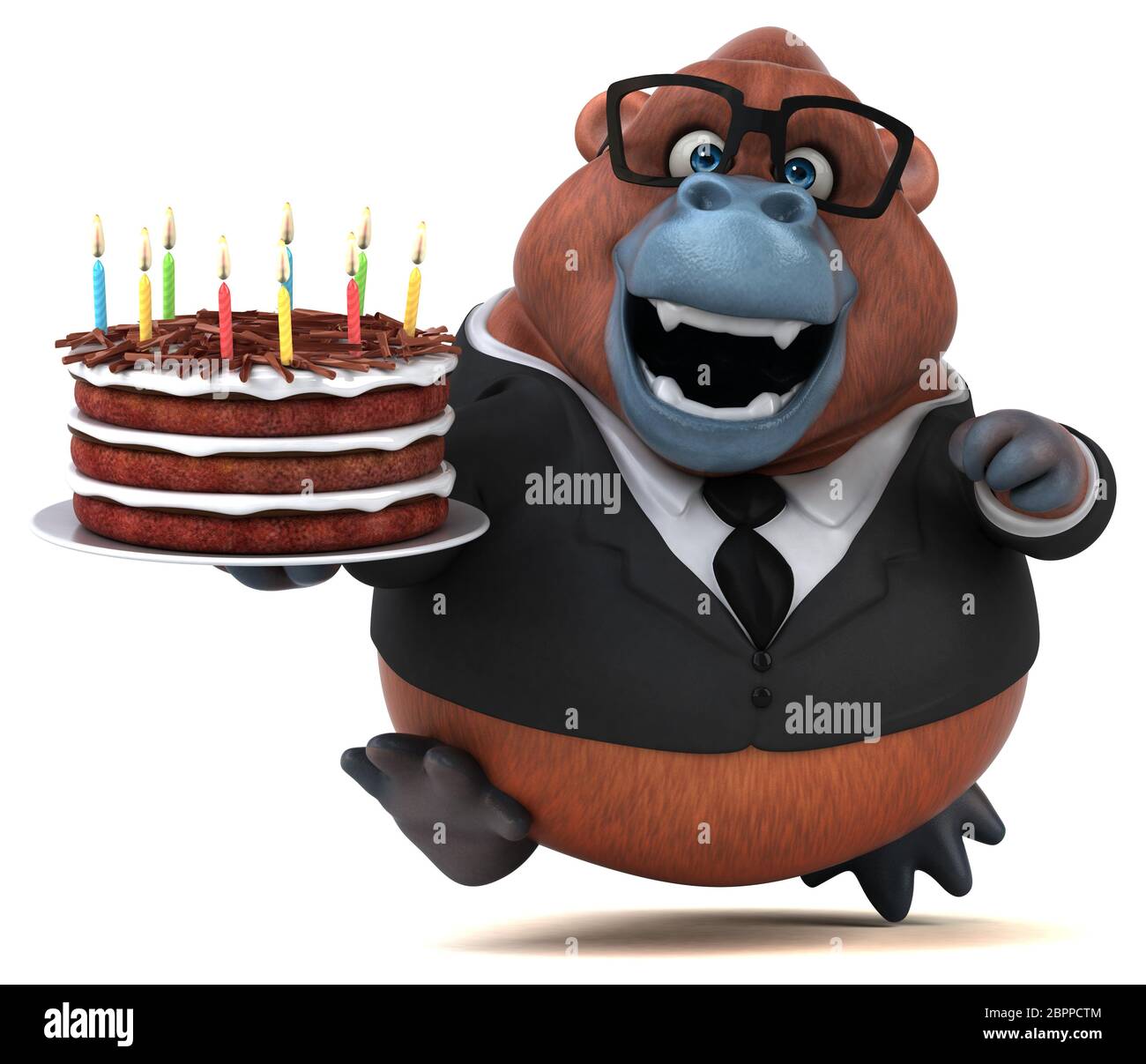 Fun orang outan - 3D Illustration Stock Photo - Alamy