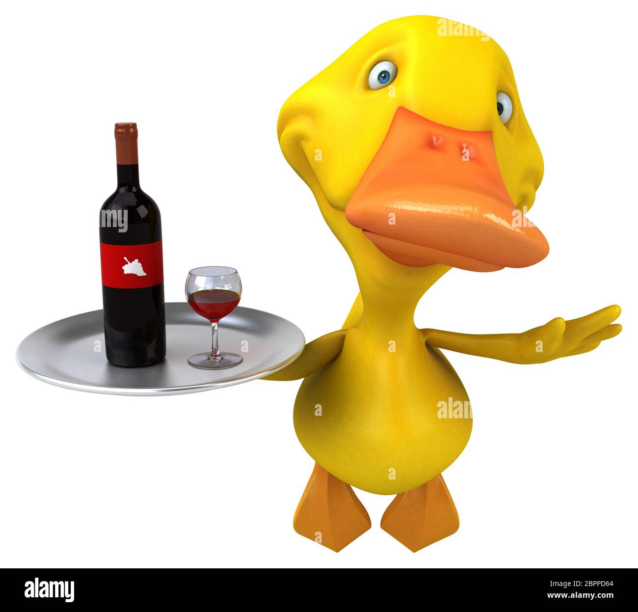 Fun duck - 3D Illustration Stock Photo - Alamy