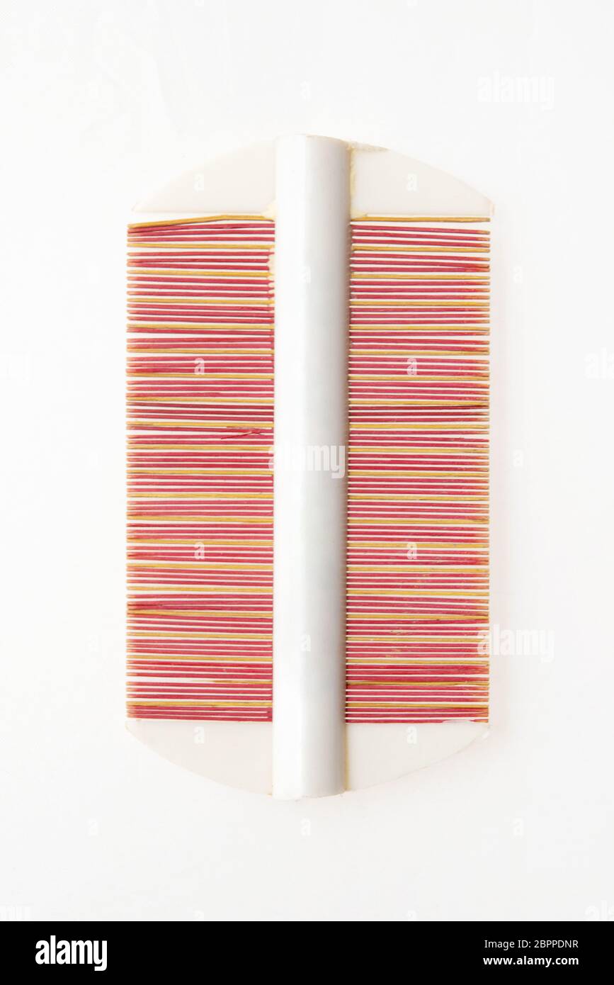 Traditional Chinese handmade wooden hair comb isolated on white ...