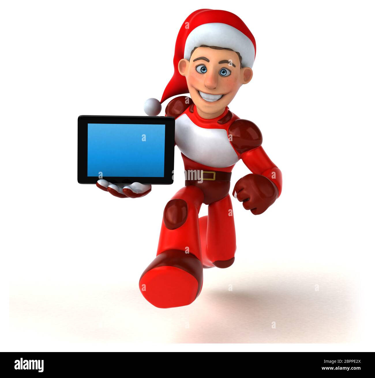 Fun Super Santa Claus - 3D Illustration Stock Photo - Alamy