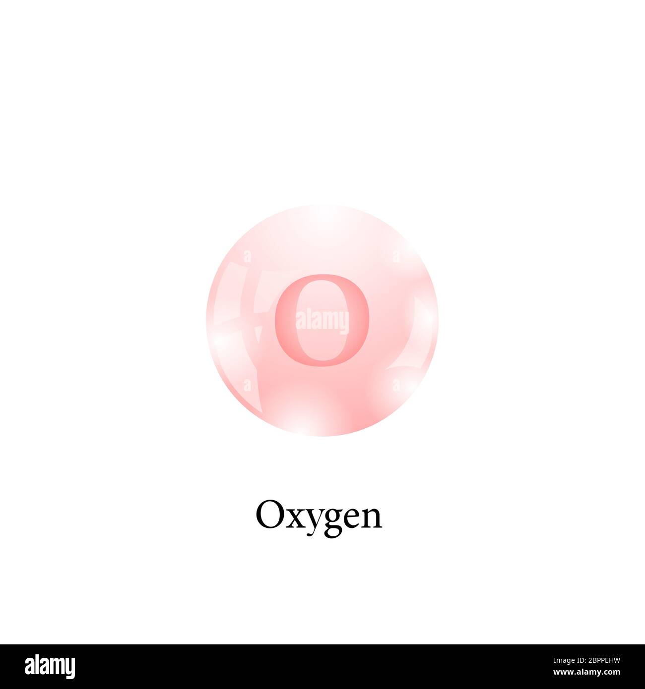 Molecule of Oxygen. Chemical Element of the Periodic Table Isolated on ...