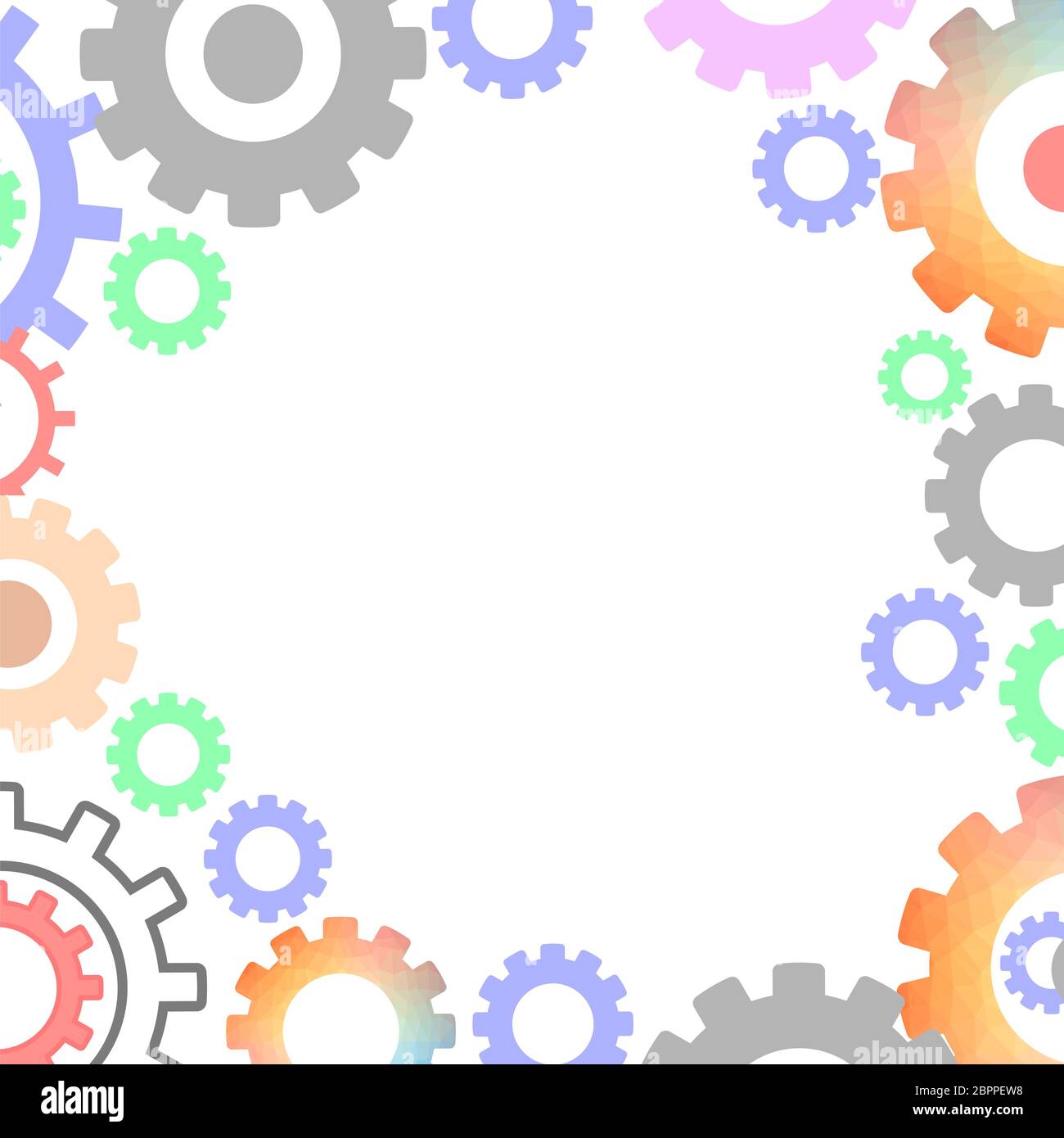 Colorful Gears Border