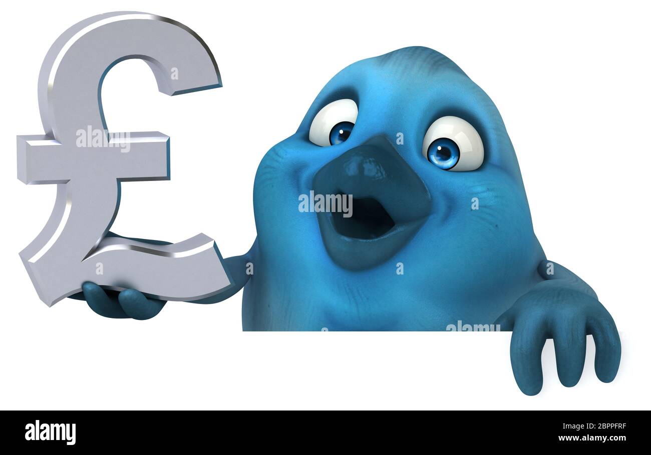 Fun bird - 3D Illustration Stock Photo - Alamy