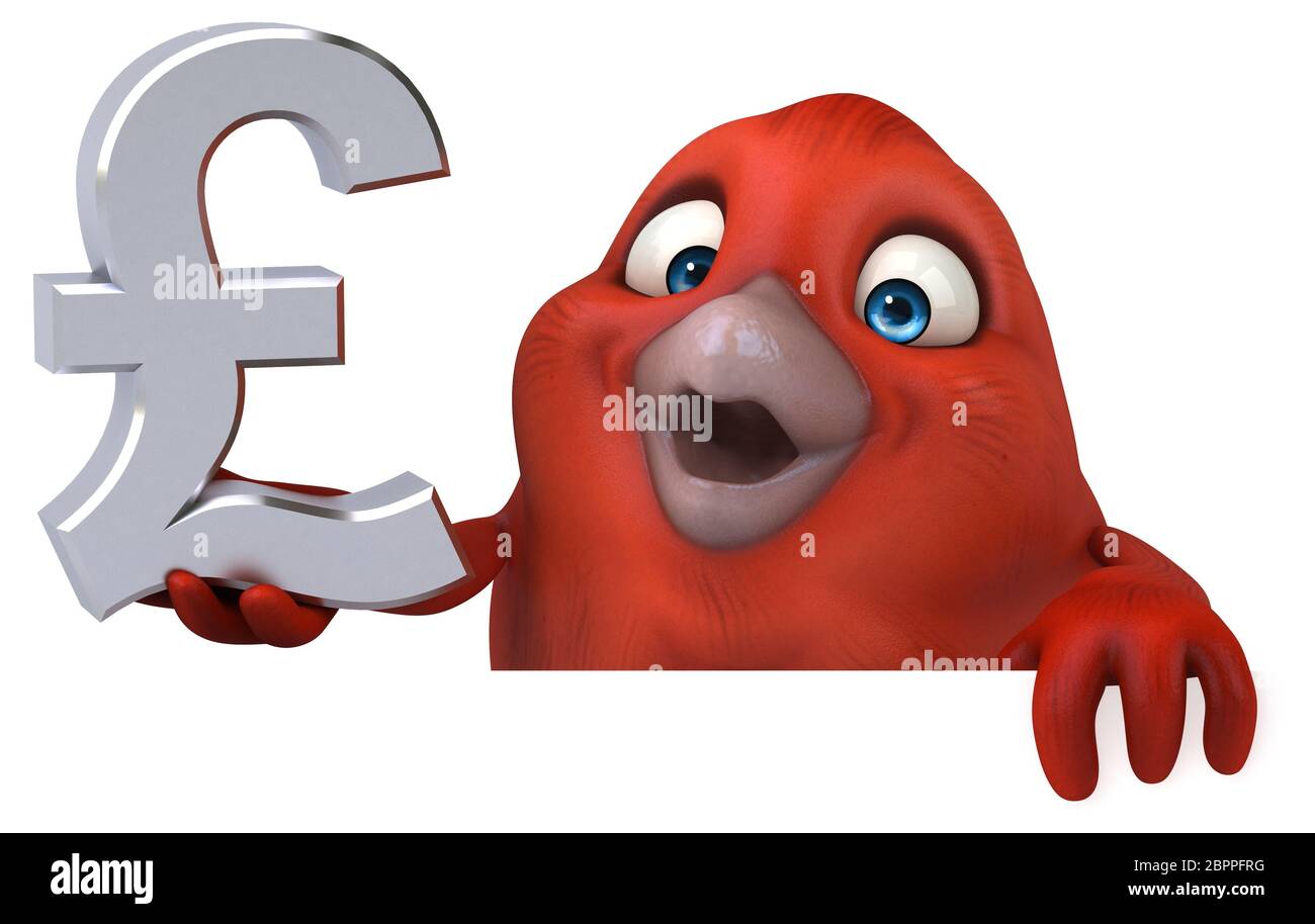 Fun bird - 3D Illustration Stock Photo - Alamy