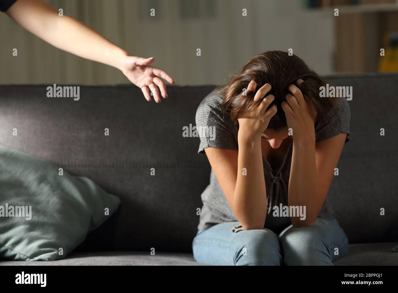 Helping a friend in need hi-res stock photography and images - Alamy