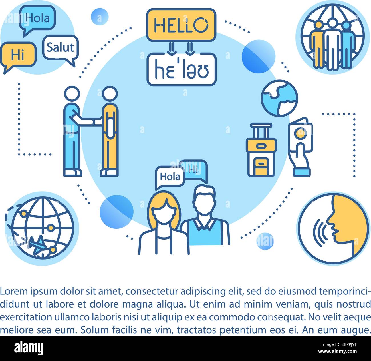 Language exchange concept icon with text Stock Vector Image & Art - Alamy