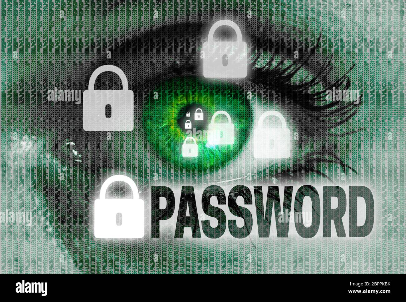 password eye looks at viewer concept Stock Photo - Alamy