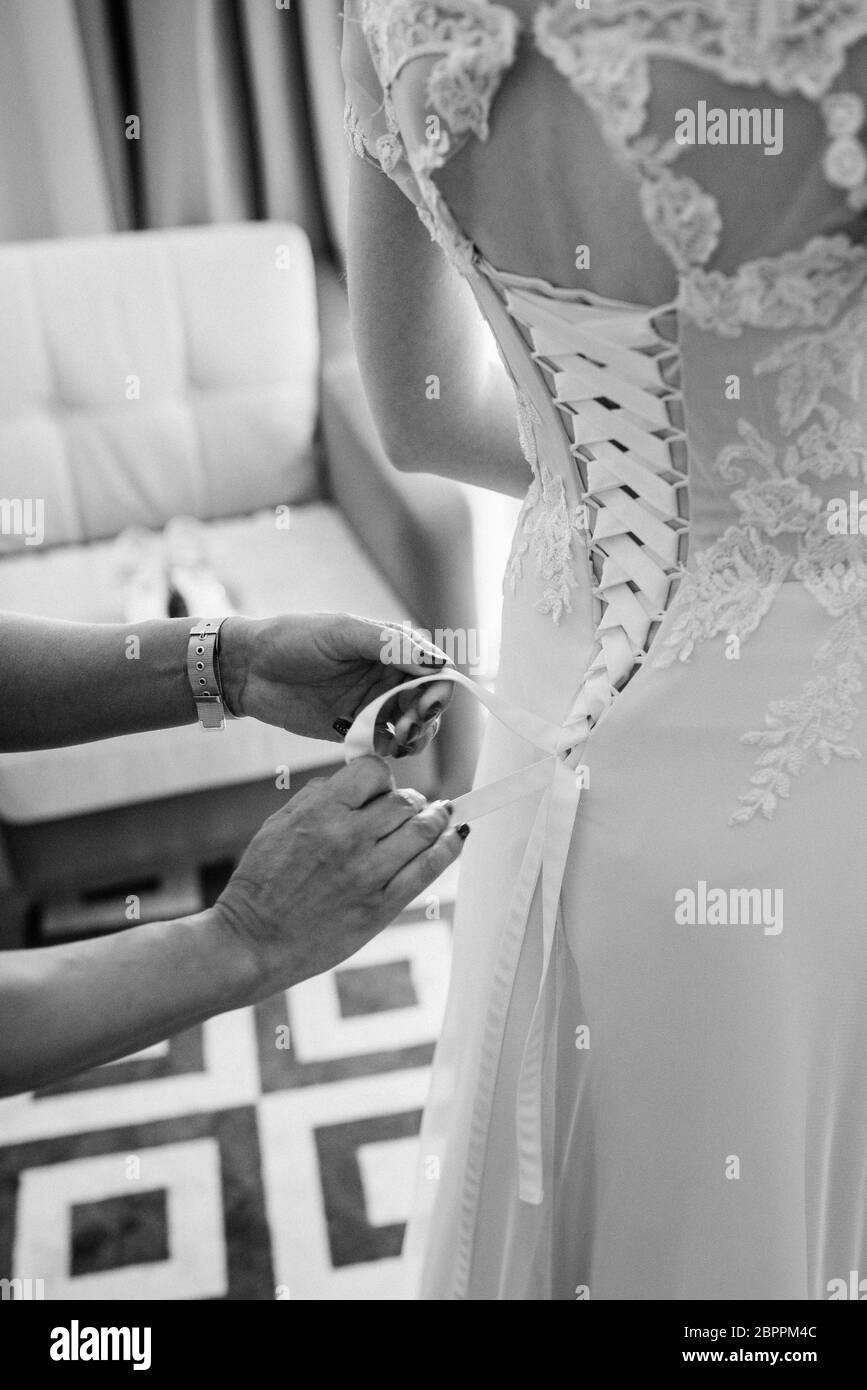 Wedding dress shop Black and White Stock Photos & Images - Alamy