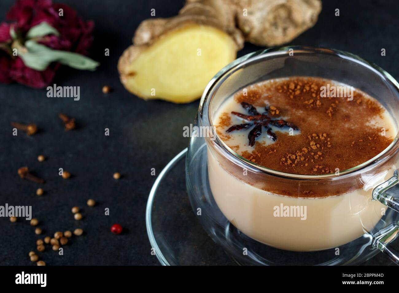 Indian Masala Tea, Hot Spiced Drink Stock Photo - Alamy