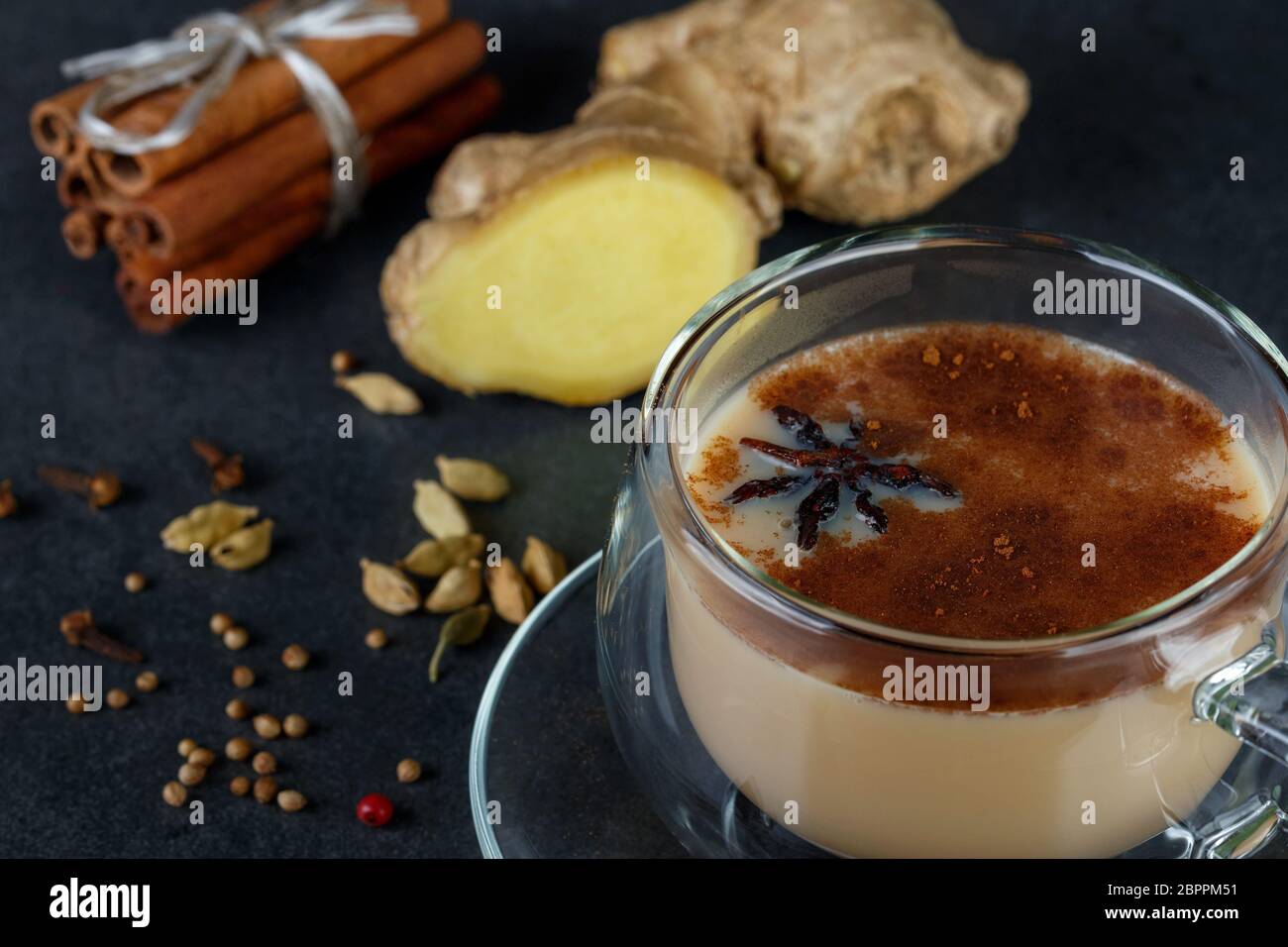 Indian Masala Tea, Hot Spiced Drink Stock Photo - Alamy