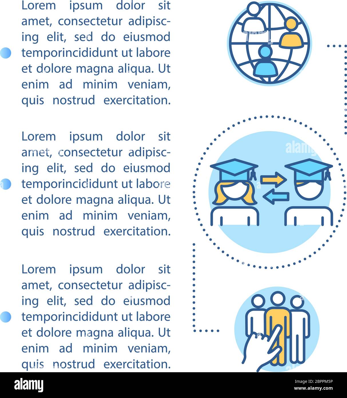 Student exchange concept icon with text Stock Vector Image & Art - Alamy