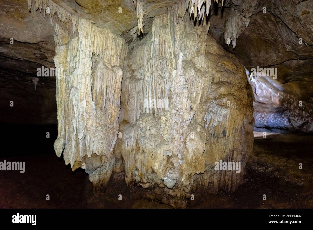 Beautiful nature of stalactite and stalagmite in Crocodile Cave on Koh ...