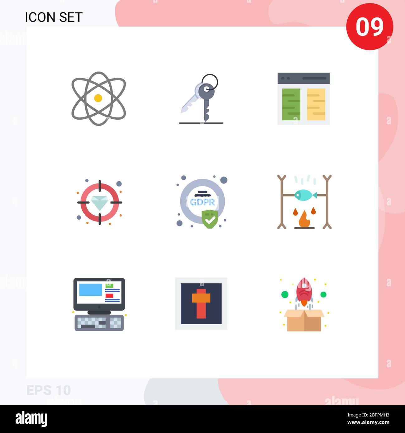 Atom columns Stock Vector Images - Alamy