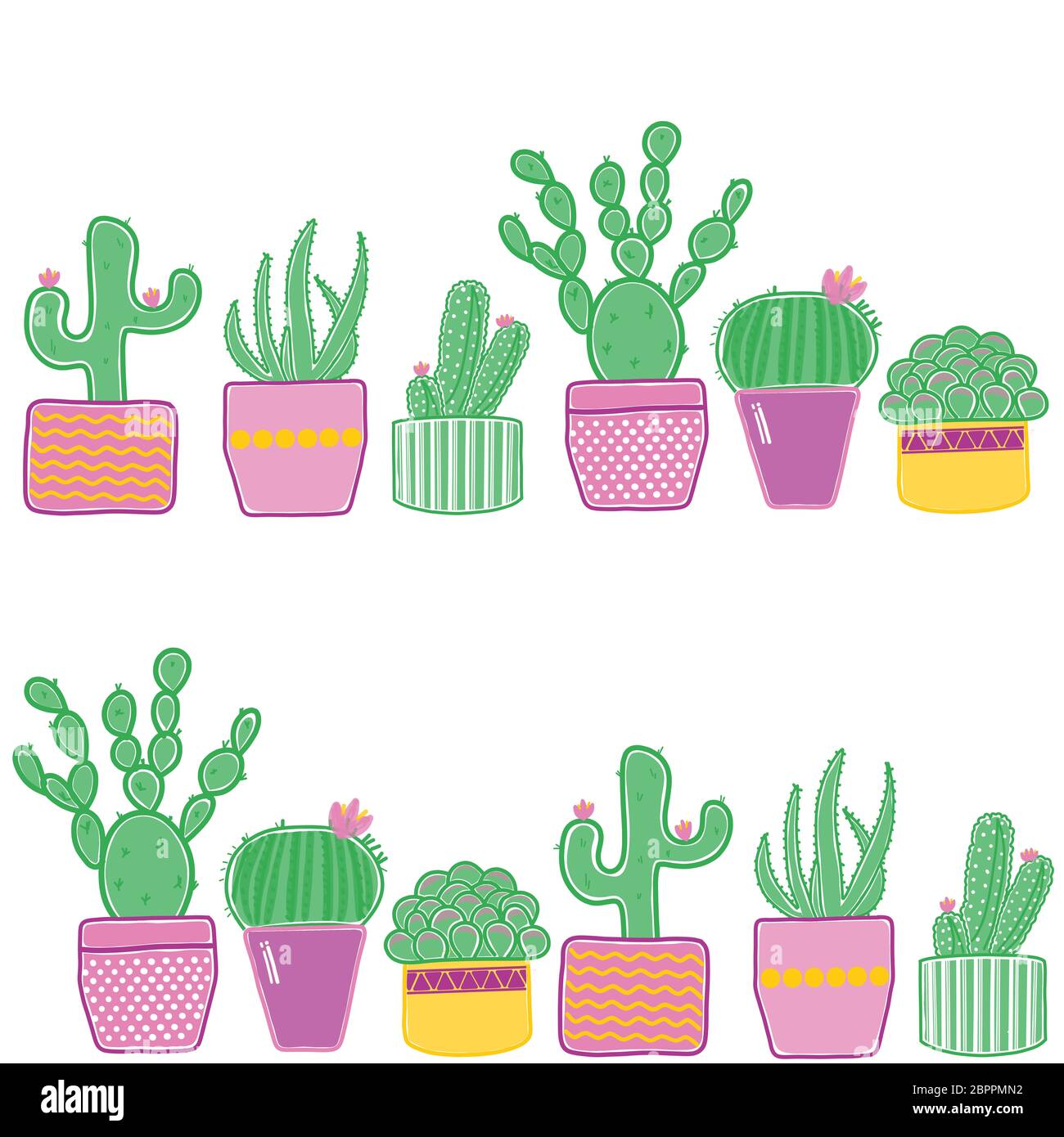 Pretty cactus design Cut Out Stock Images & Pictures - Alamy