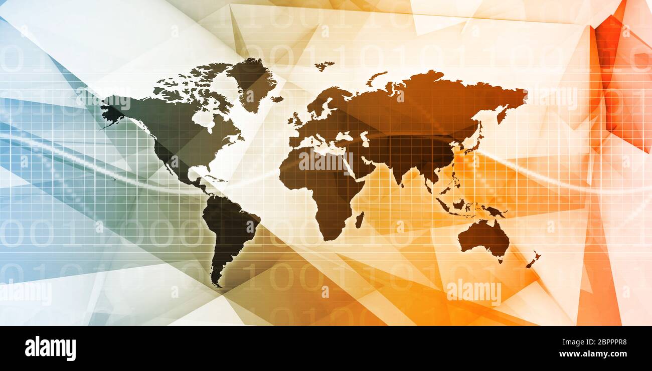Global Network Connection and Integrated System art Stock Photo - Alamy
