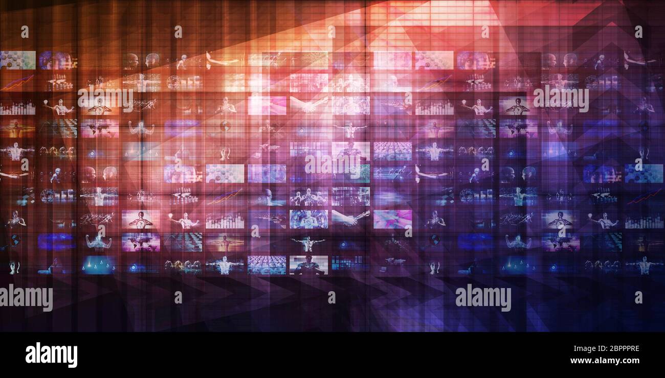 Multimedia Background for Digital Network on the Internet Stock Photo ...