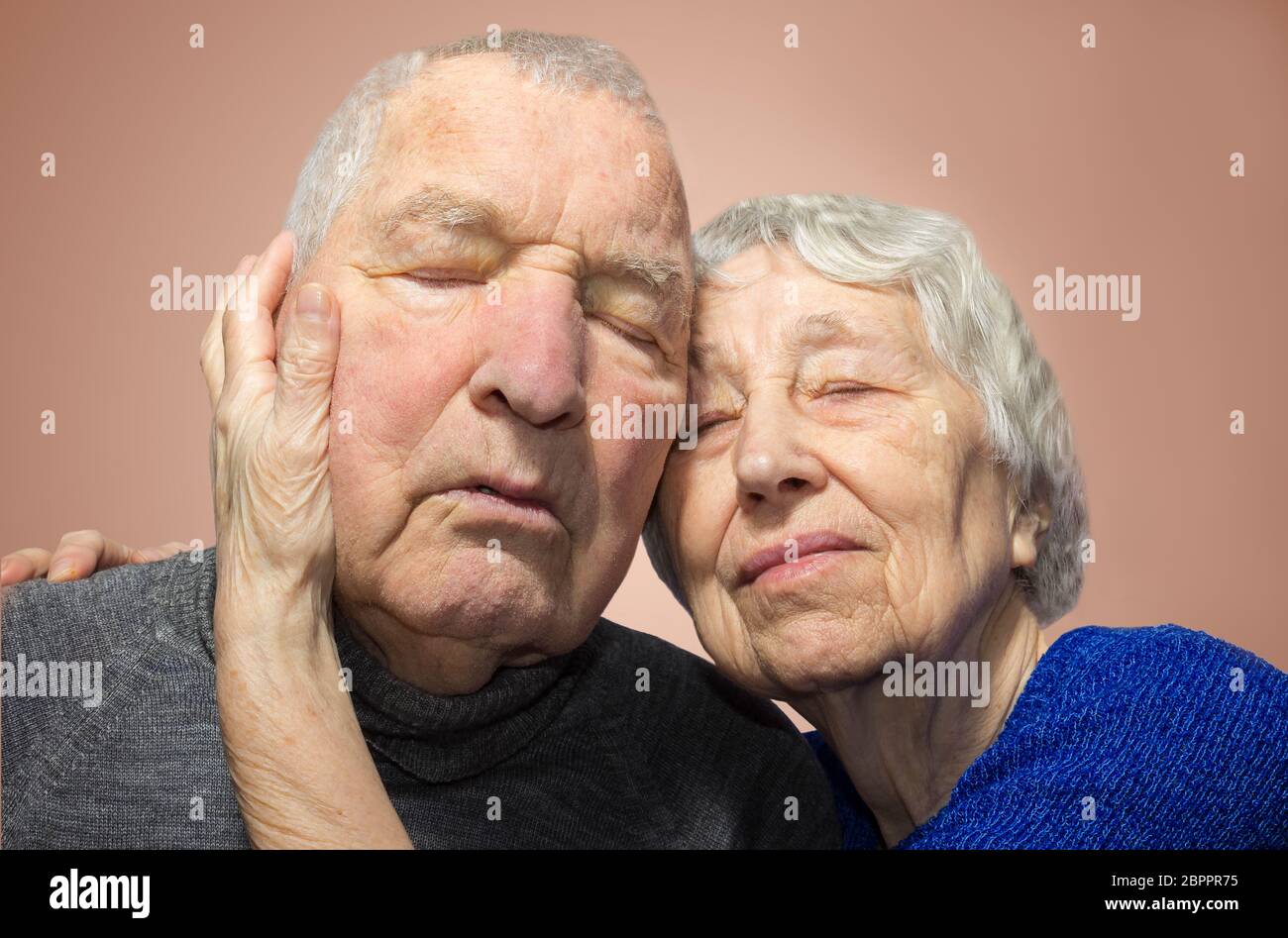 Romantic couple with head to head at studio or home Stock Photo - Alamy