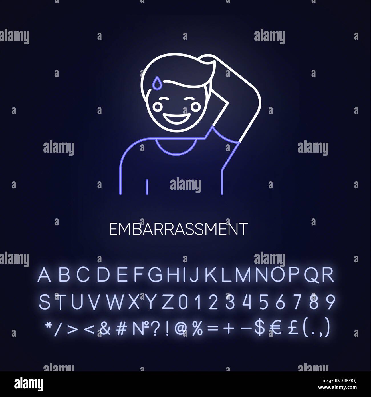 Embarrassment neon light icon Stock Vector Image & Art - Alamy
