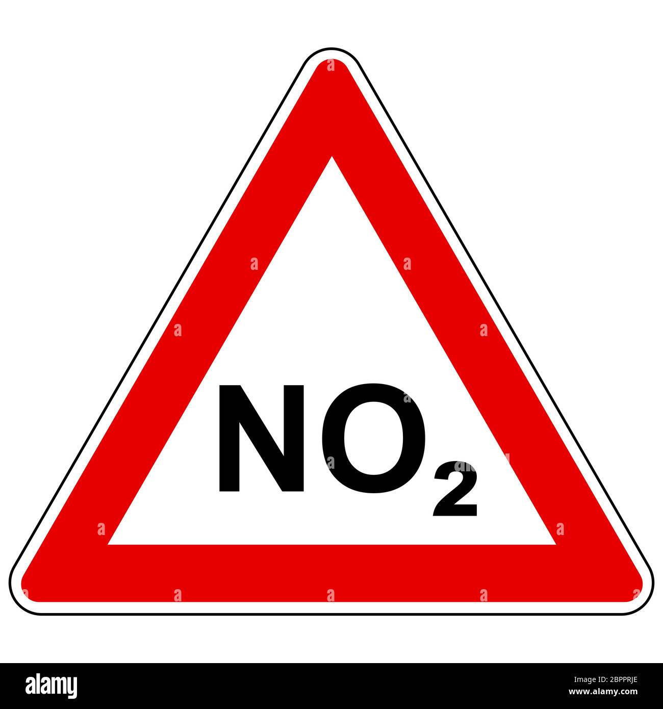 NO2 and attention sign Stock Photo - Alamy