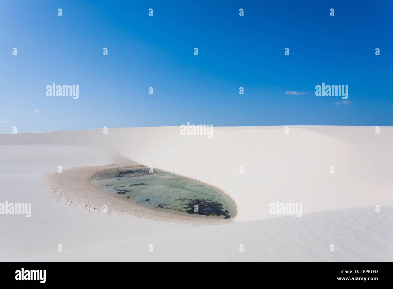 White sand dunes panorama from Lencois Maranhenses National Park ...