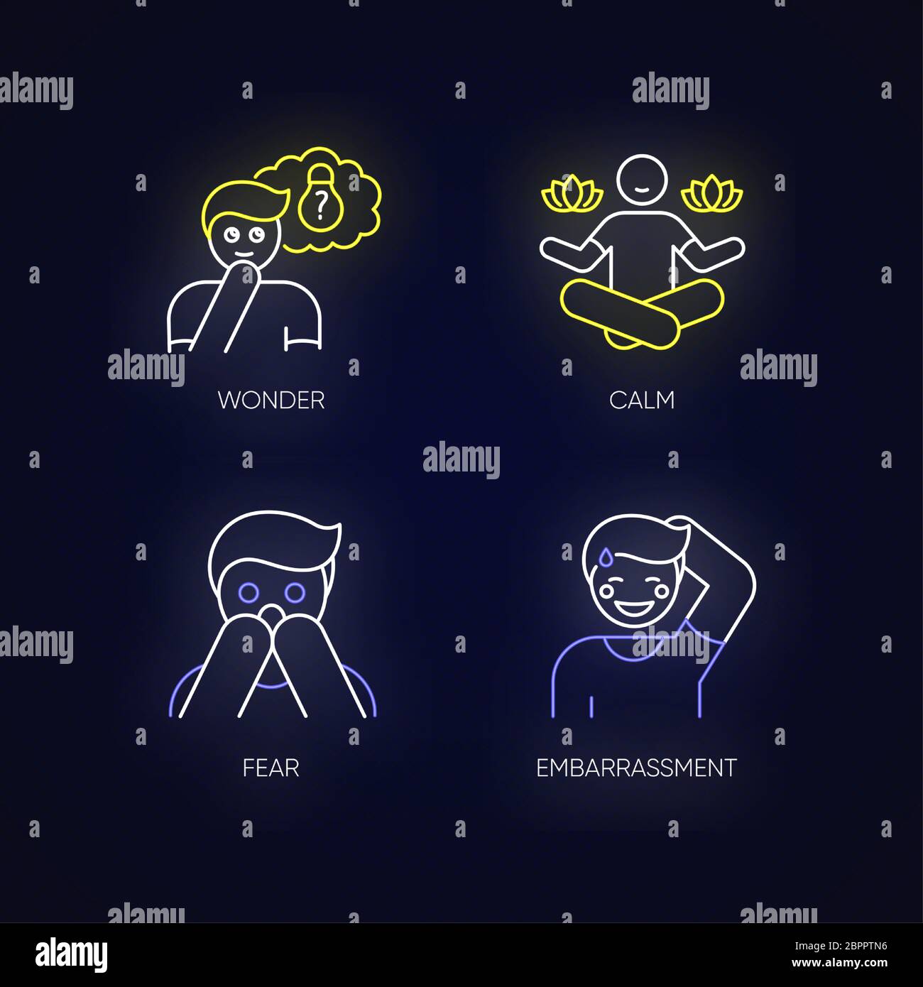 Mental health outline calm Stock Vector Images - Alamy