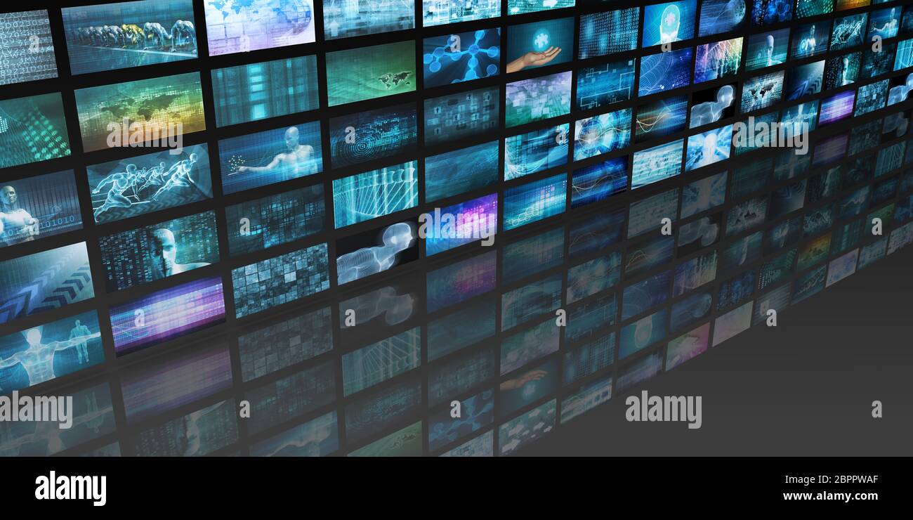 Multimedia Background for Digital Network on the Internet Stock Photo ...