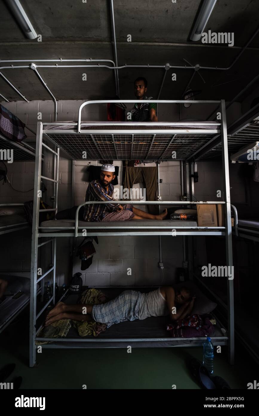 Beirut, Lebanon. 19th May, 2020. Foreign workers from Bangladesh in ...