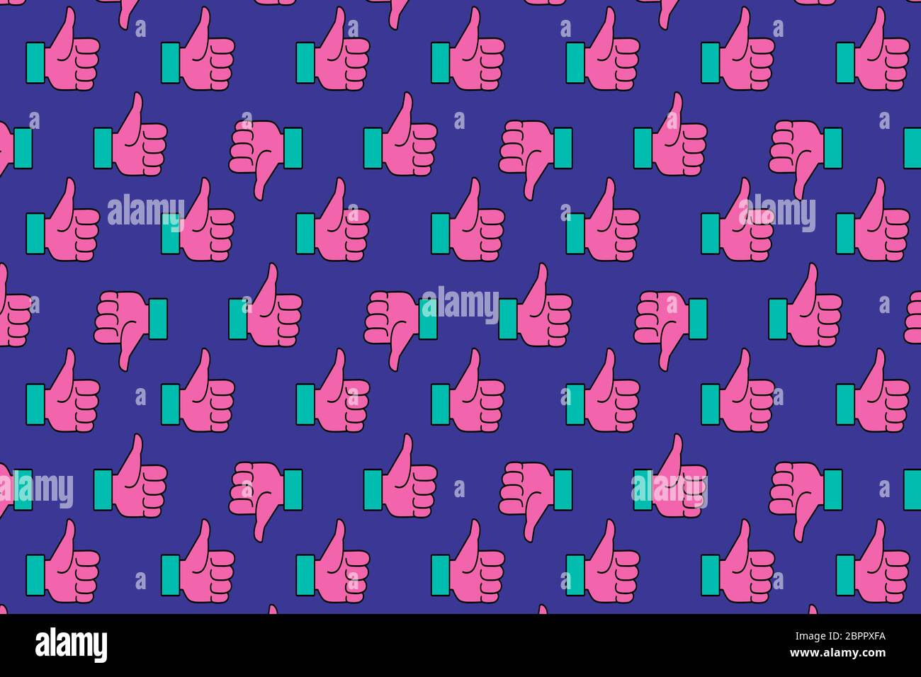 Like and dislike. Pattern on purple background Stock Vector Image & Art ...