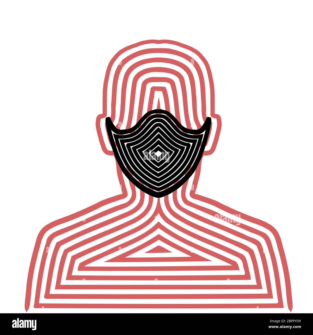 Face mask concept. Epidemic safety mask. Coronavirus concept Stock ...