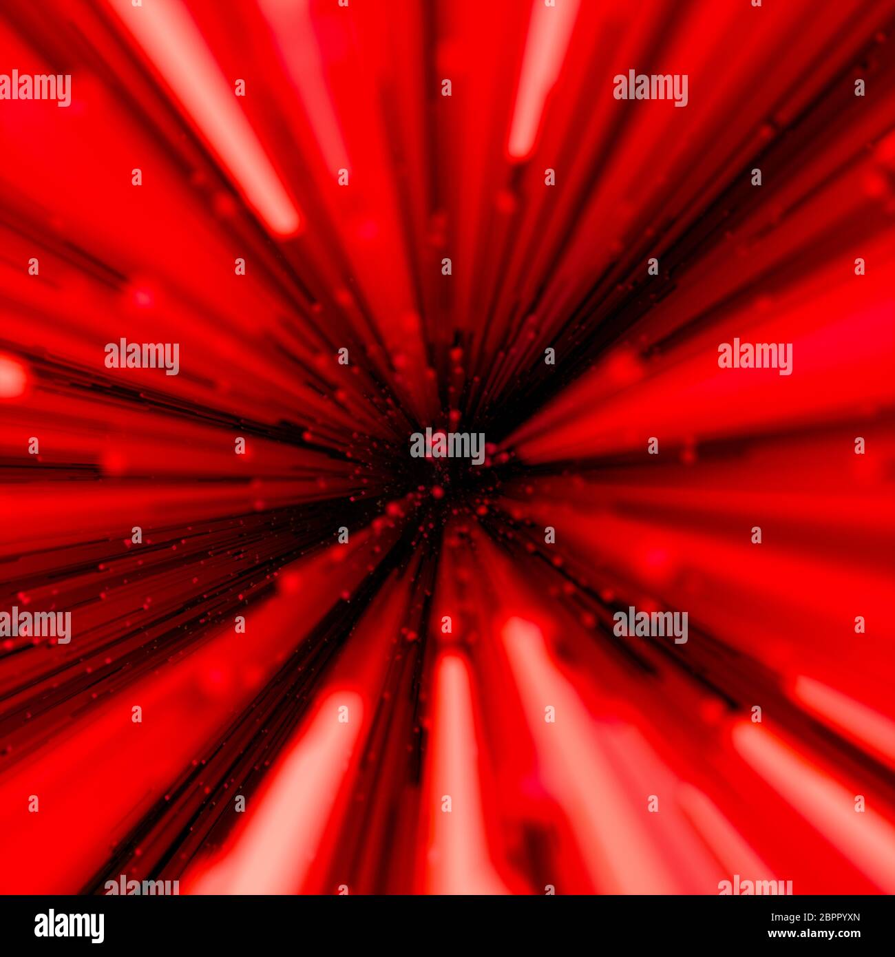 Fiery explosion or blast concept design with rectangular dark red rods ...