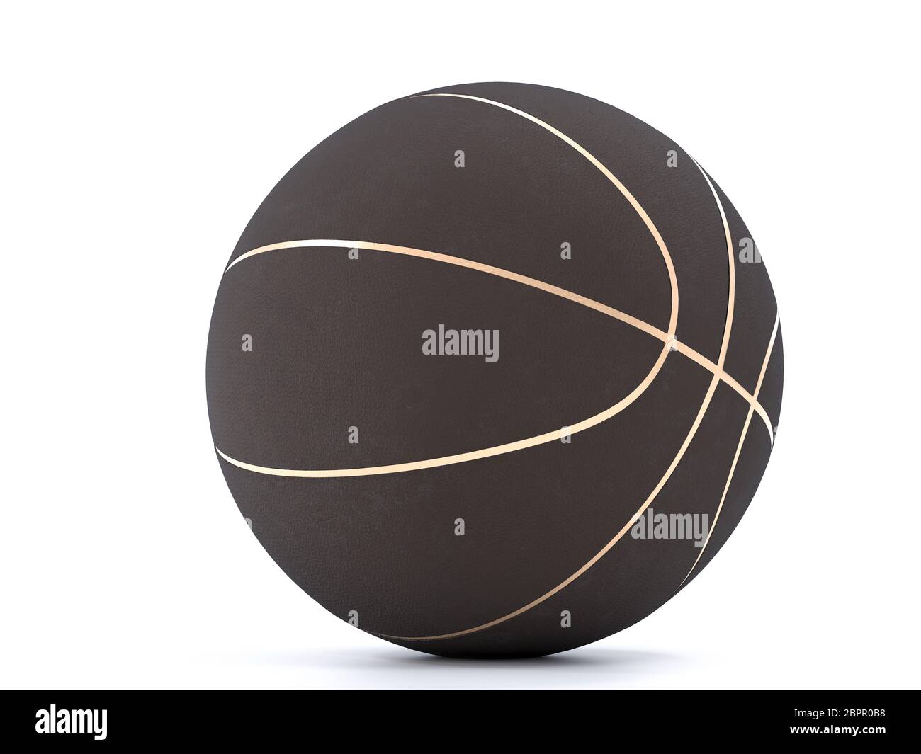 Black metalic Basketball close-up on bright studio background Stock ...