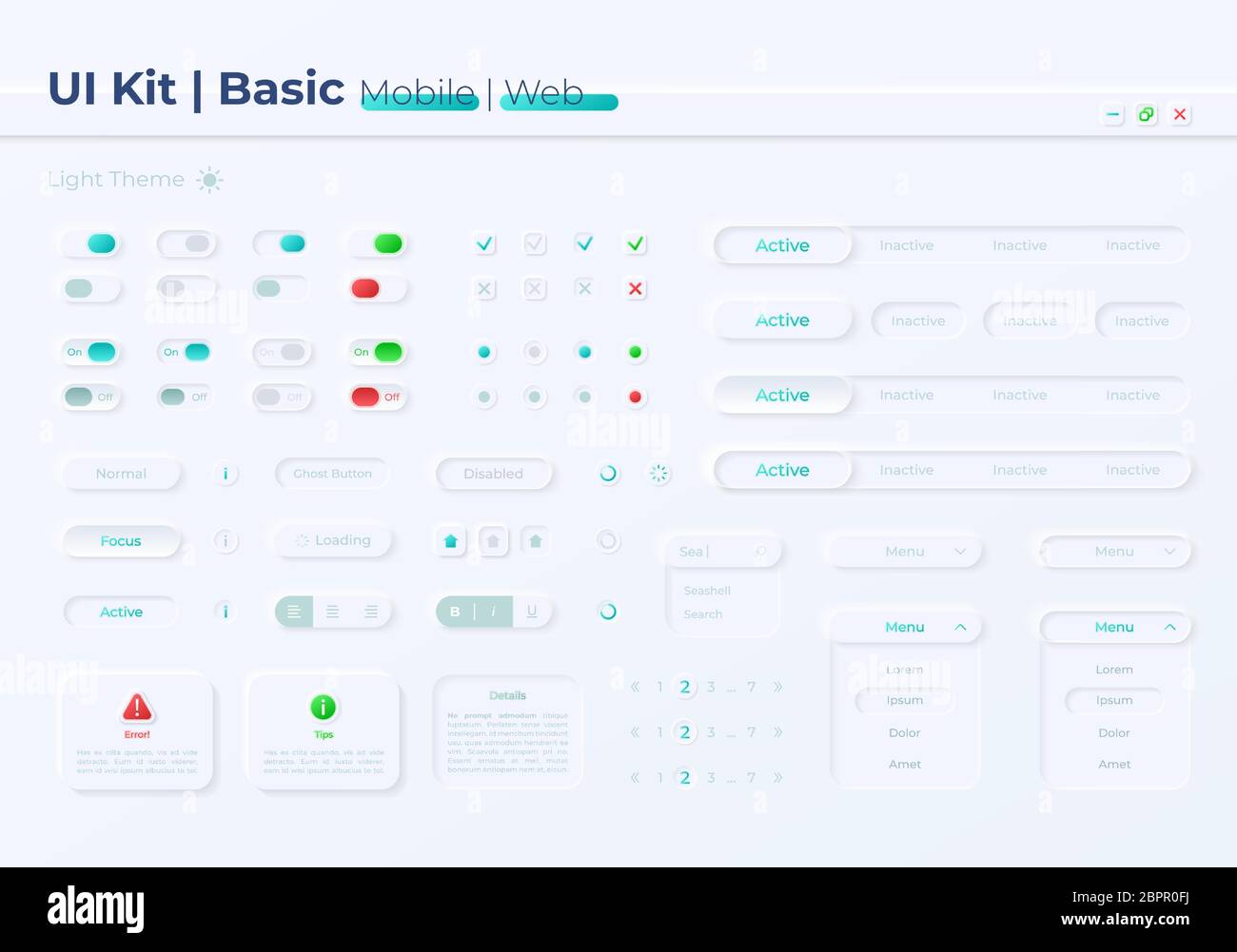 Option buttons UI elements kit Stock Vector Image & Art - Alamy