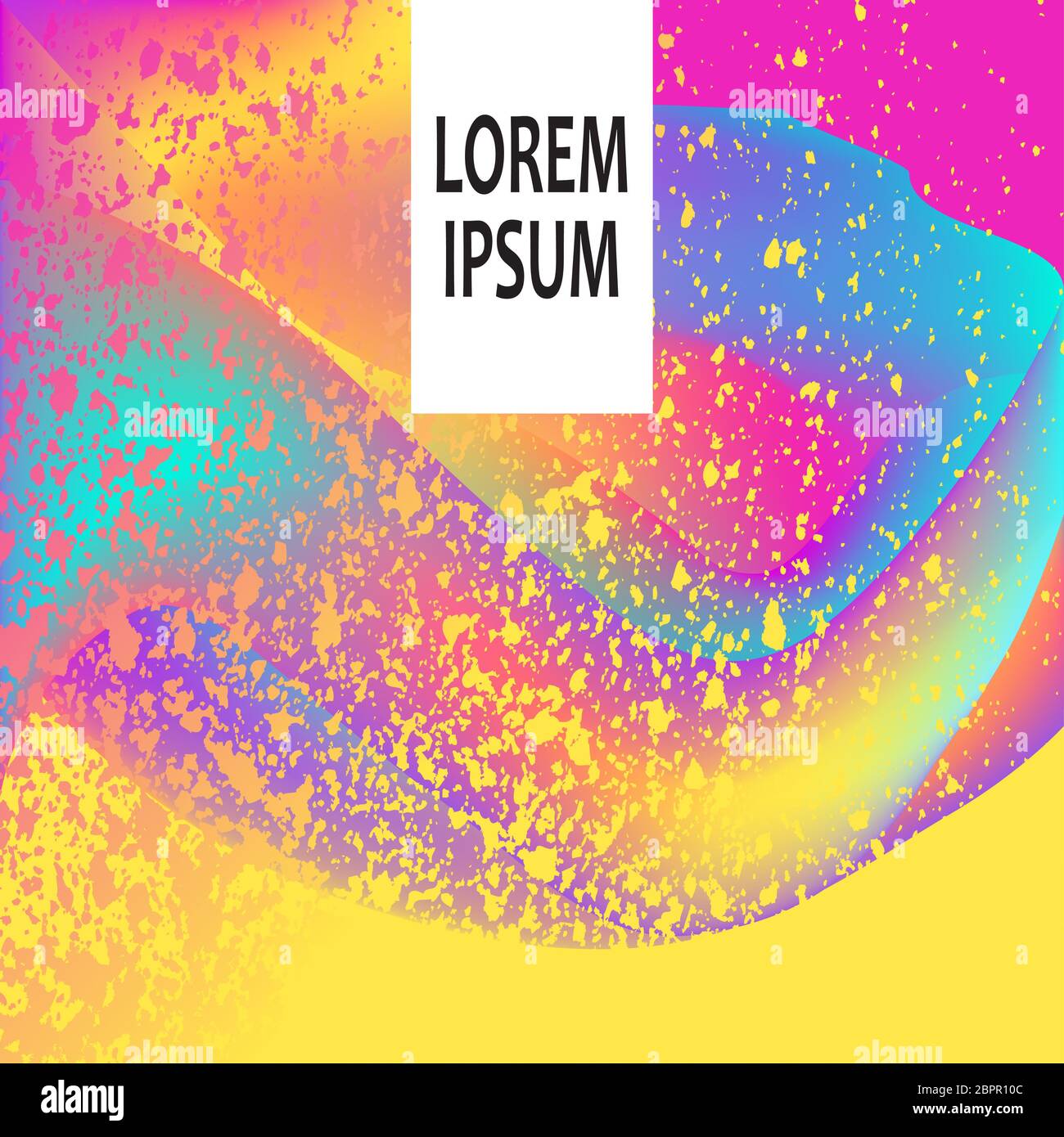 Neon fluid paint splatter artistic template design. Colorful ink ...