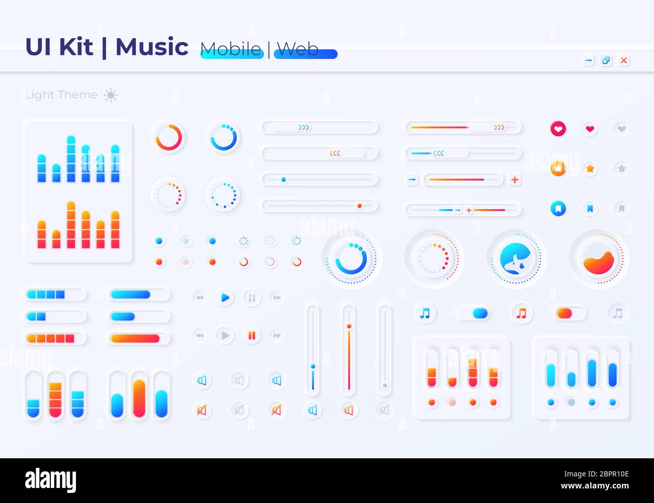 Music settings UI elements kit Stock Vector Image & Art - Alamy